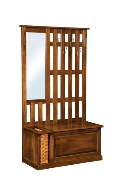 Hall Tree with Coat Hooks & Seat Storage | DutchCrafters