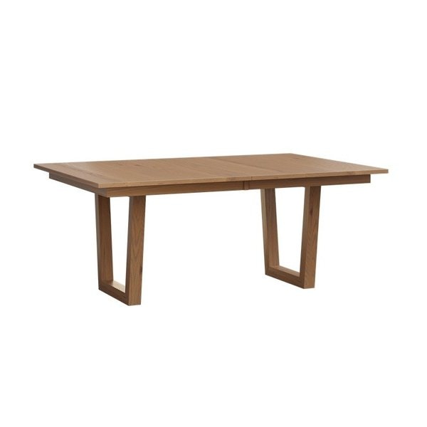 Modern Scandinavian-Style Expandable Trestle Dining Table from