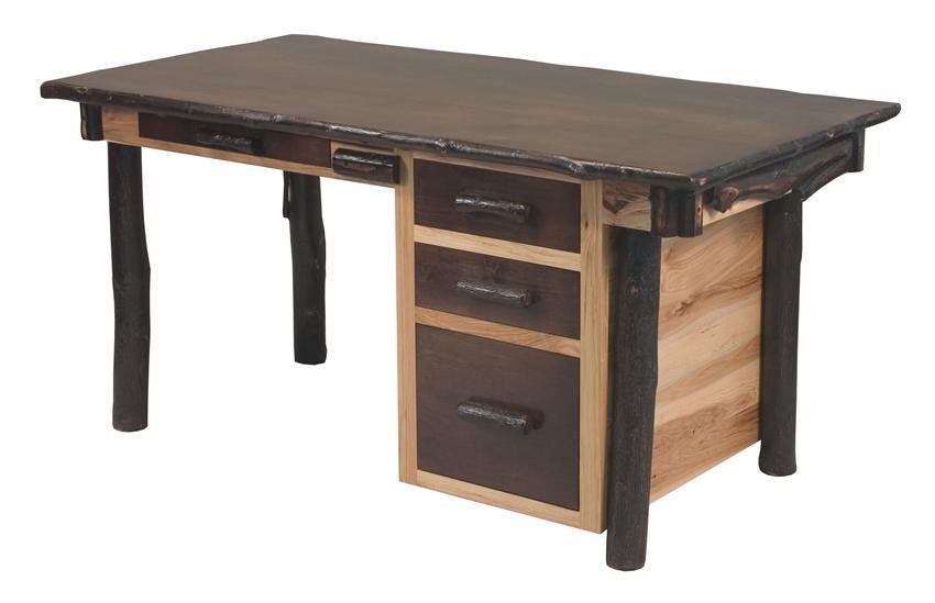 Rustic Hickory Log Desk from DutchCrafters Amish Furniture