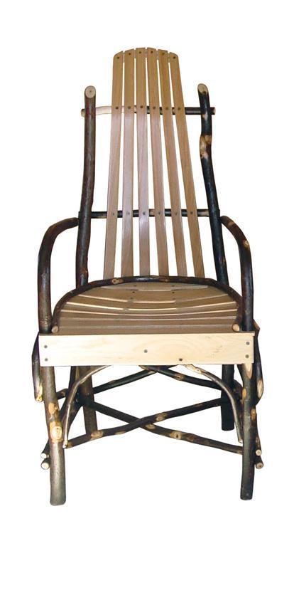 Rustic Hickory Dining Chair with Optional Arms | DutchCrafters