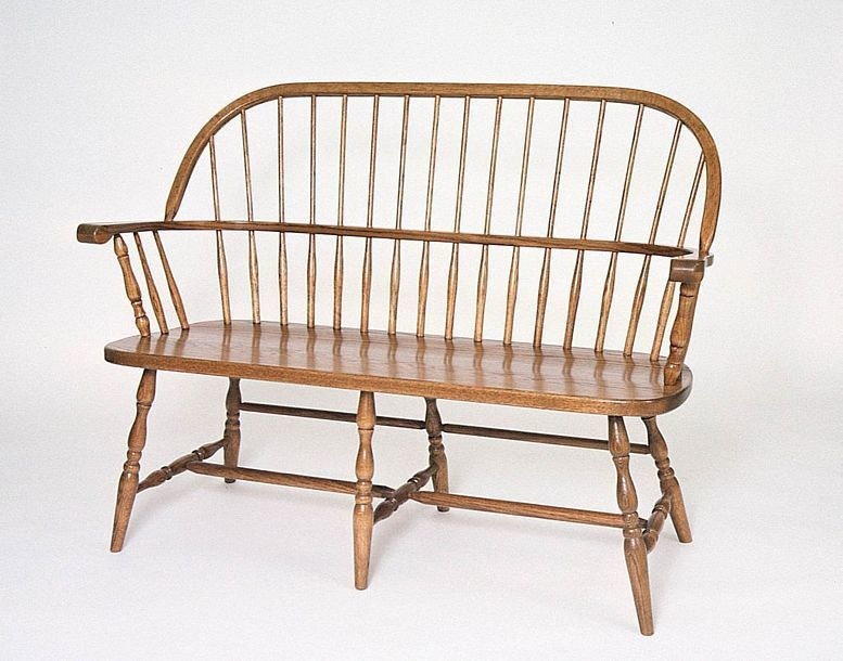 Claymont Sack-Back Windsor Bench from DutchCrafters Amish Furniture
