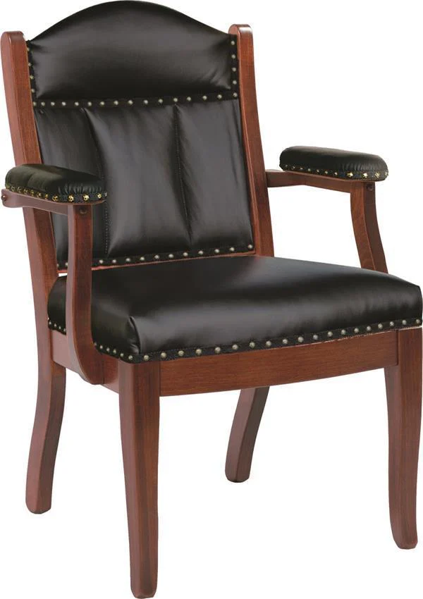 Amish Quality Upholstered Low Back Office Chair with Arms