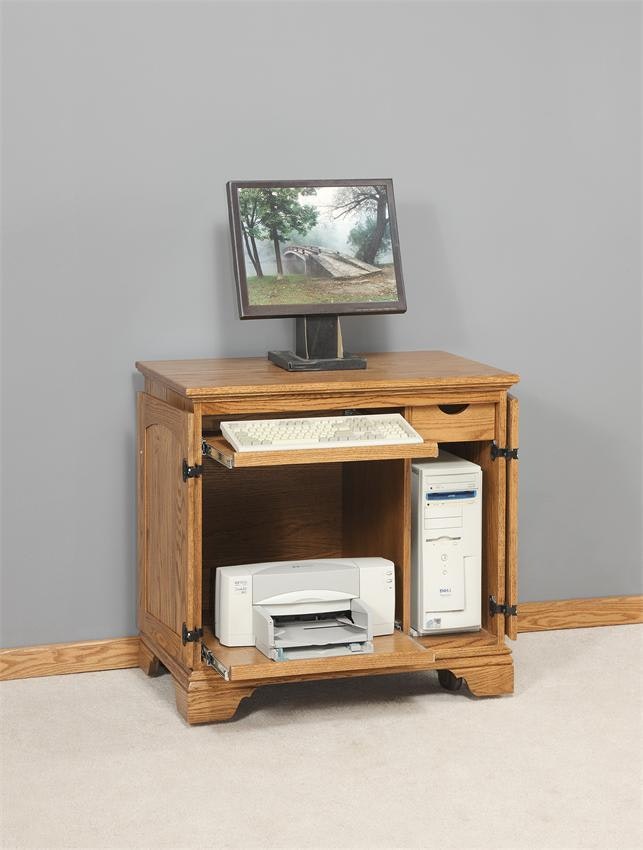 Petite Solid Wood Computer Armoire Desk from DutchCrafters Amish