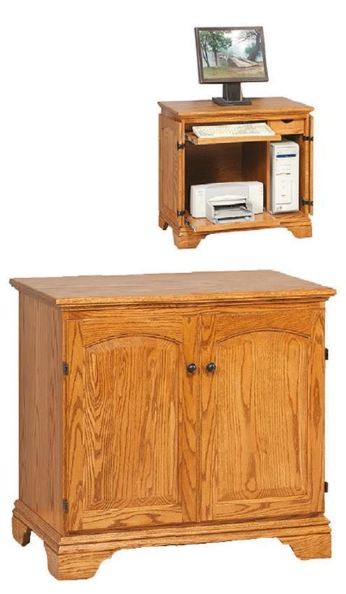 Petite Solid Wood Computer Armoire Desk from DutchCrafters Amish