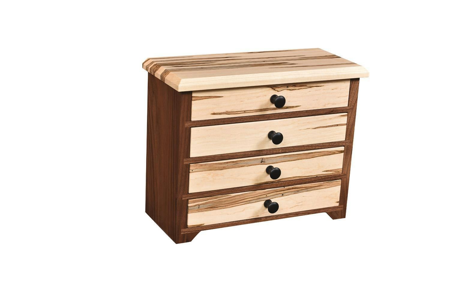 Four Drawer Shaker Jewelry Box from DutchCrafters Amish Furniture