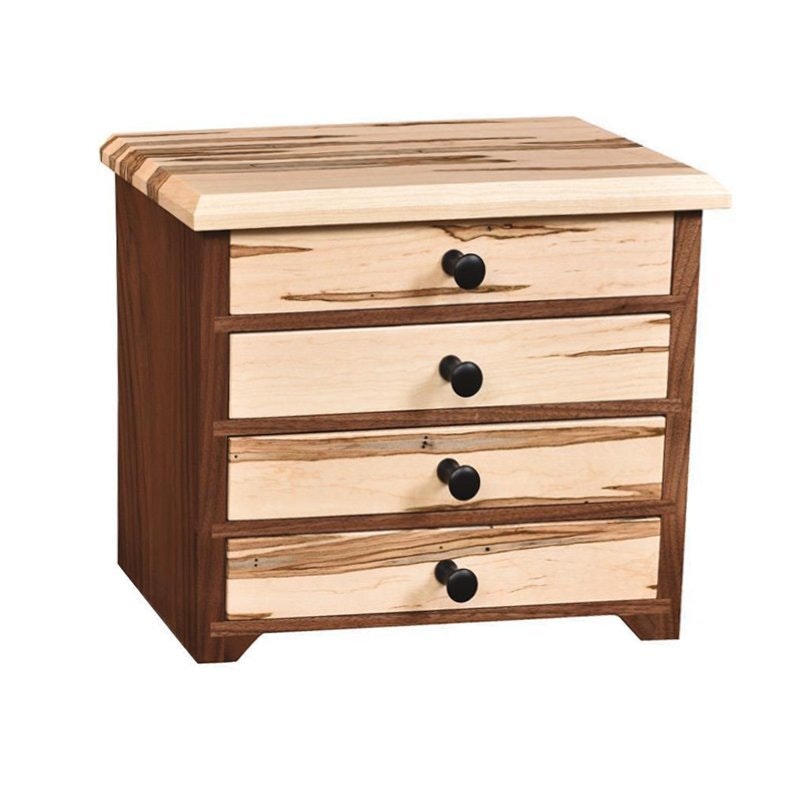 Four Drawer Shaker Jewelry Box from DutchCrafters Amish Furniture