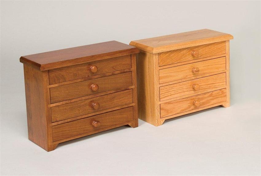 Four Drawer Shaker Jewelry Box from DutchCrafters Amish Furniture