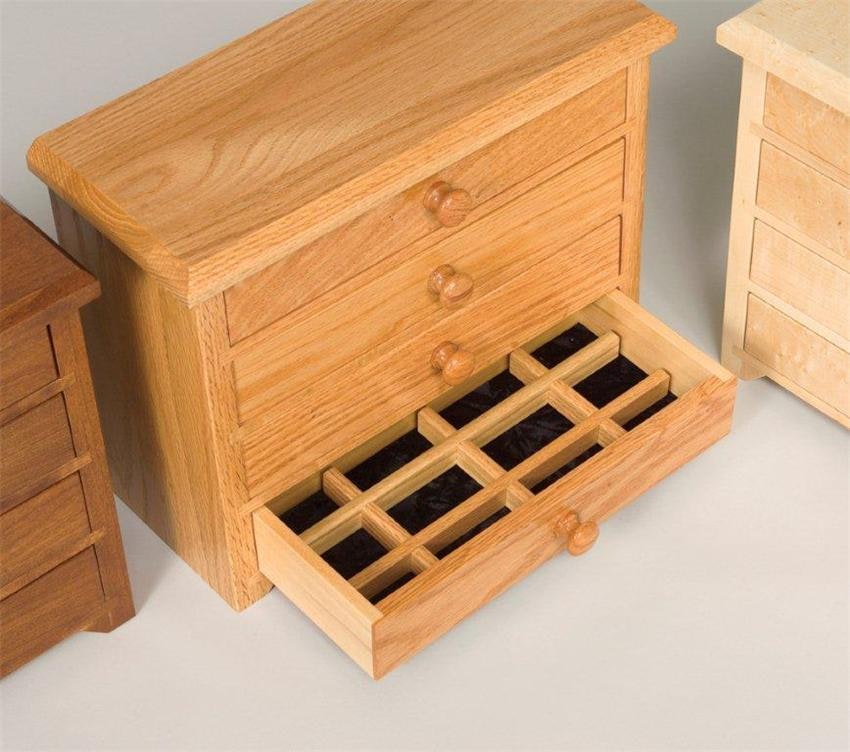 Four Drawer Shaker Jewelry Box from DutchCrafters Amish Furniture