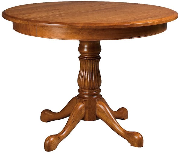 Round Kingstown Single Pedestal Dining Table from DutchCrafters Amish