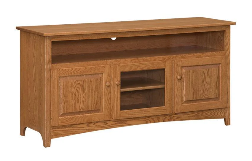 Amish 66" Shaker TV Stand with 6" Opening from DutchCrafters Amish