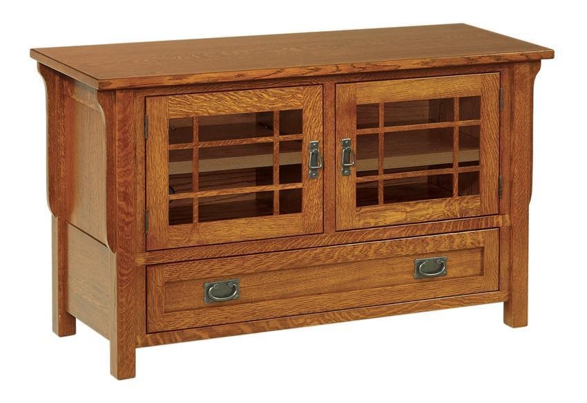 Lancaster Mission TV Stand with Drawer from DutchCrafters Amish