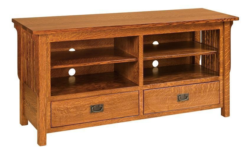Lancaster Mission Style Open TV Stand by Dutchcrafters Amish Furniture
