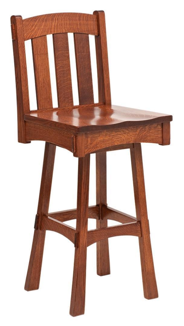 Modesto Mission Swivel Stool from DutchCrafters Amish Furniture