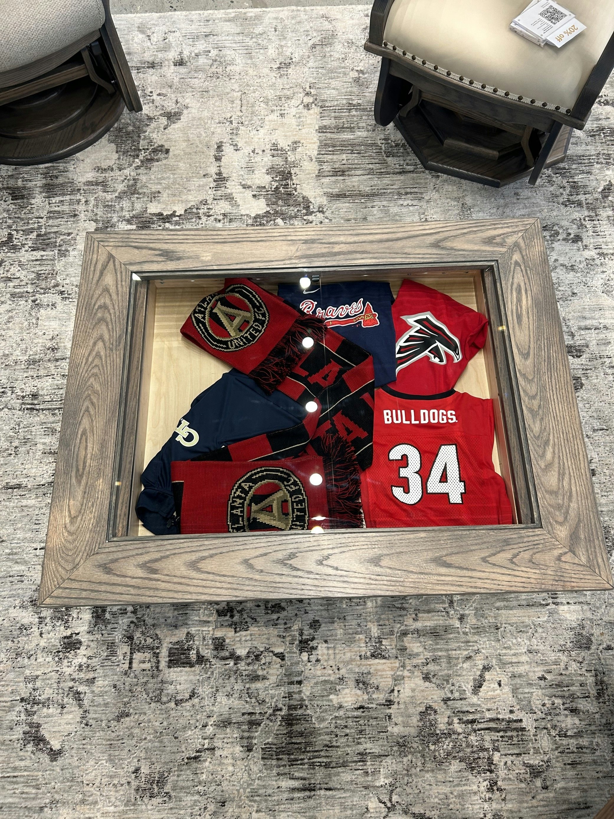 Lancaster Mission Glass-Top Display Coffee Table from DutchCrafters