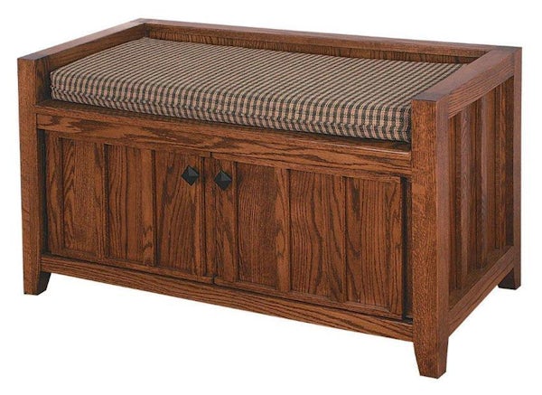 Amish Hall Trees | Solid Wood Entryway Storage Benches
