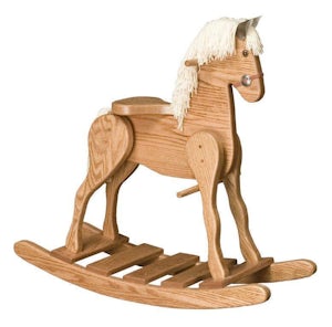 Amish-Made Wooden Rocking Horse