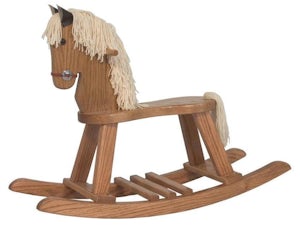 Amish-Made Wooden Rocking Horse
