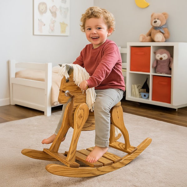Wooden Amish Rocking Horses - Classic Toys for Kids | DutchCrafters