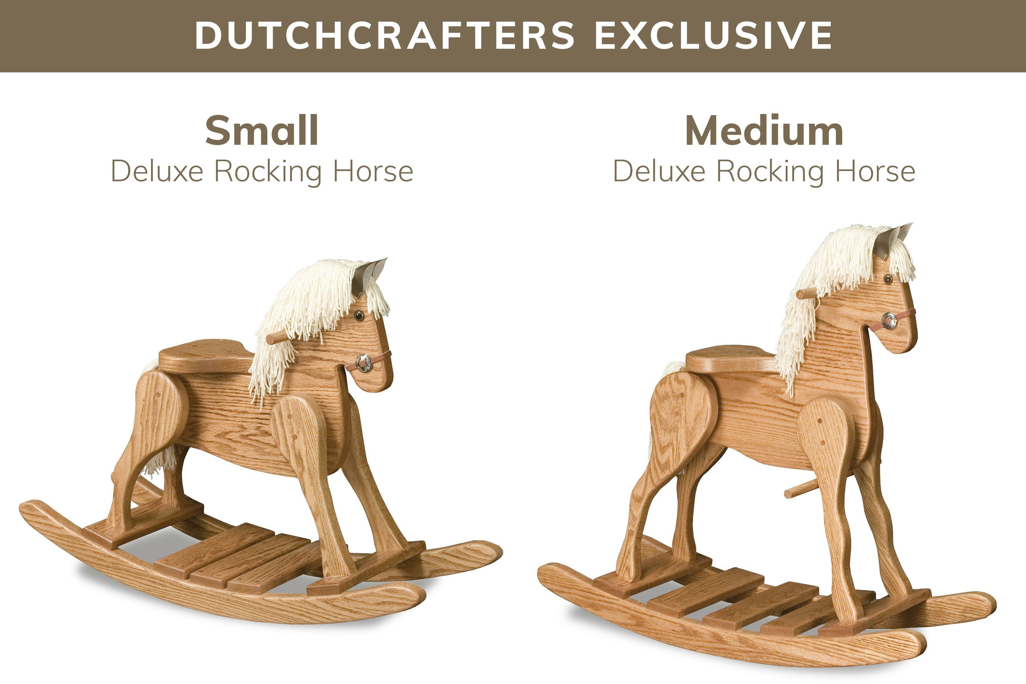 Amish Wooden Rocking Horse | Handcrafted Solid Wood