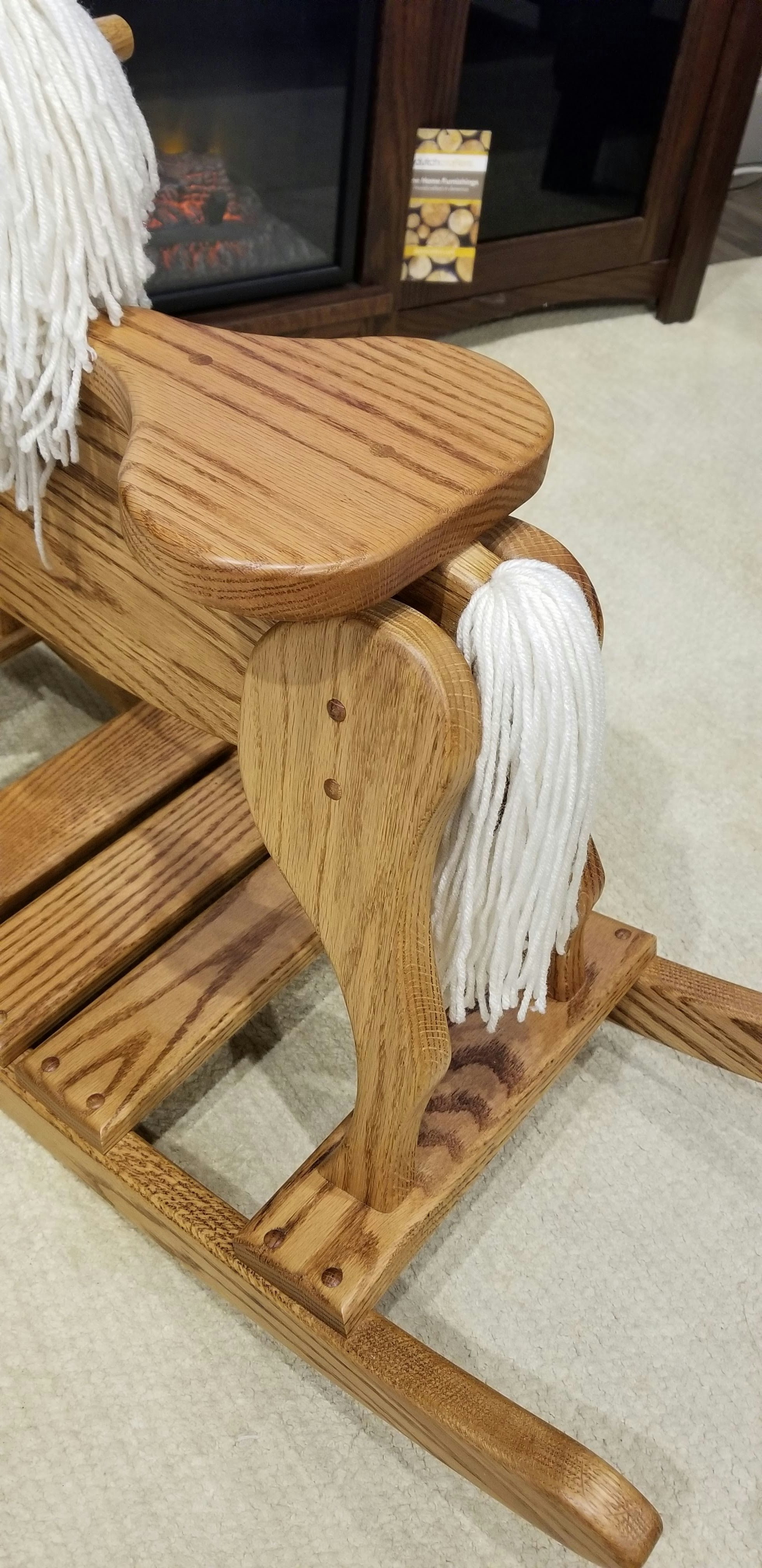 Amish Wooden Rocking Horse | Handcrafted Solid Wood