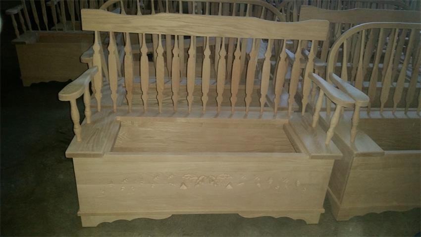 Amish Country Storage Bench from DutchCrafters Amish Furniture