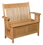 Amish Hall Trees | Solid Wood Entryway Storage Benches