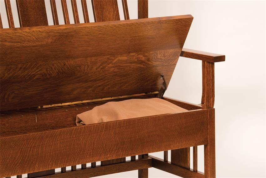 High-Back Mission Entryway Storage Bench | DutchCrafters