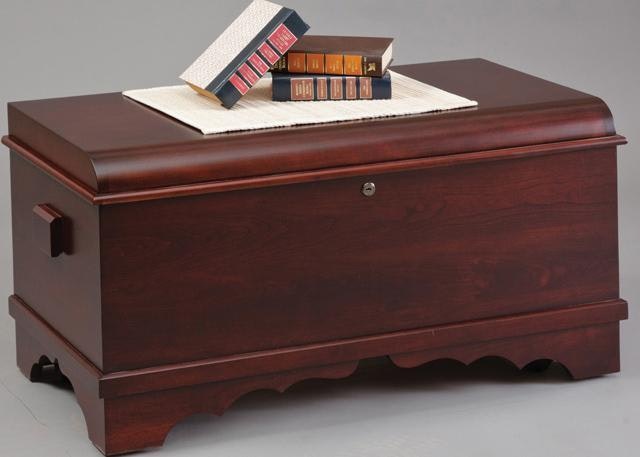 Ridgemont Small Cherry Wood Waterfall Hope Chest from DutchCrafters