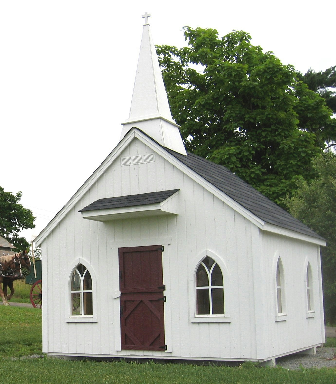 DIY Little Cottage Chapel Playhouse Kit from DutchCrafters Amish