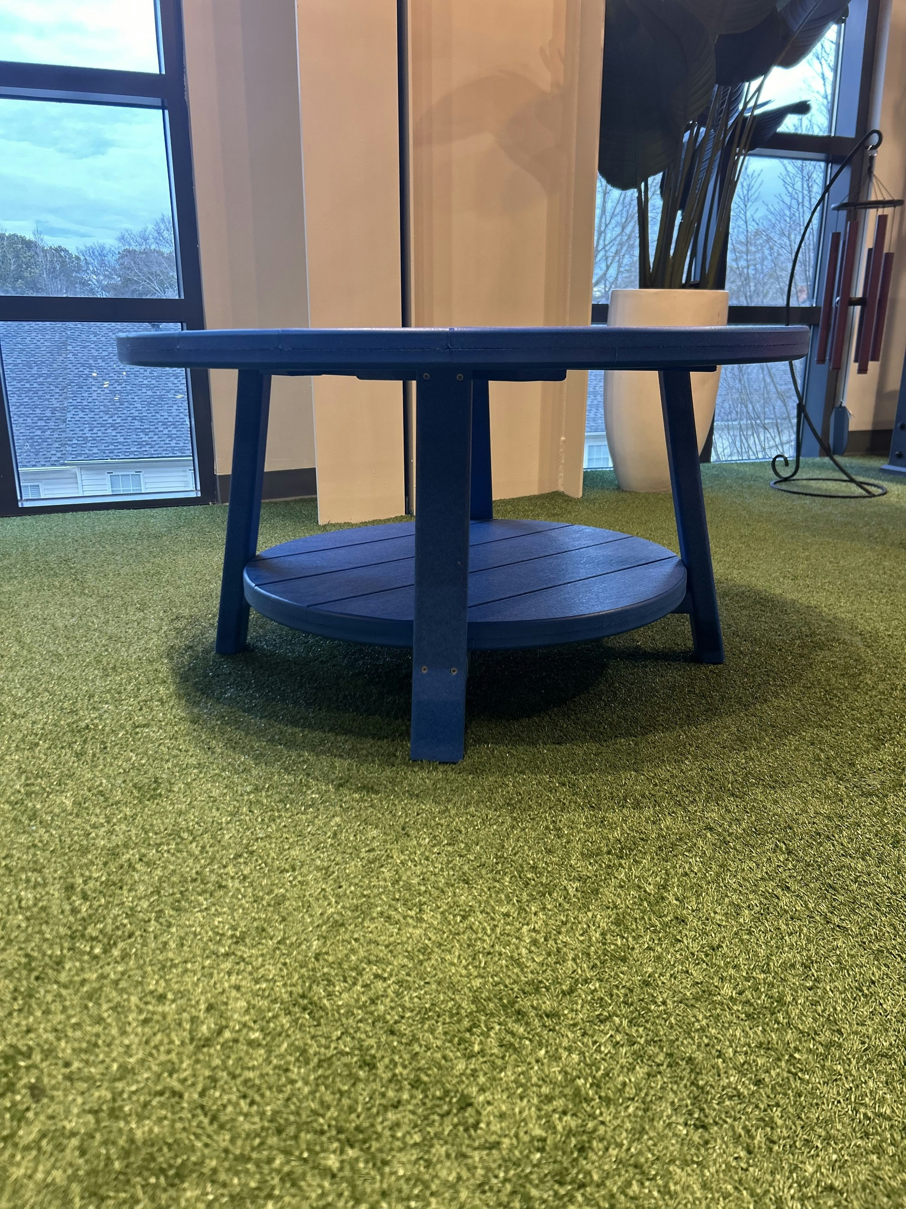 Poly 38" Round 2-Shelf Patio Coffee Table | DutchCrafters