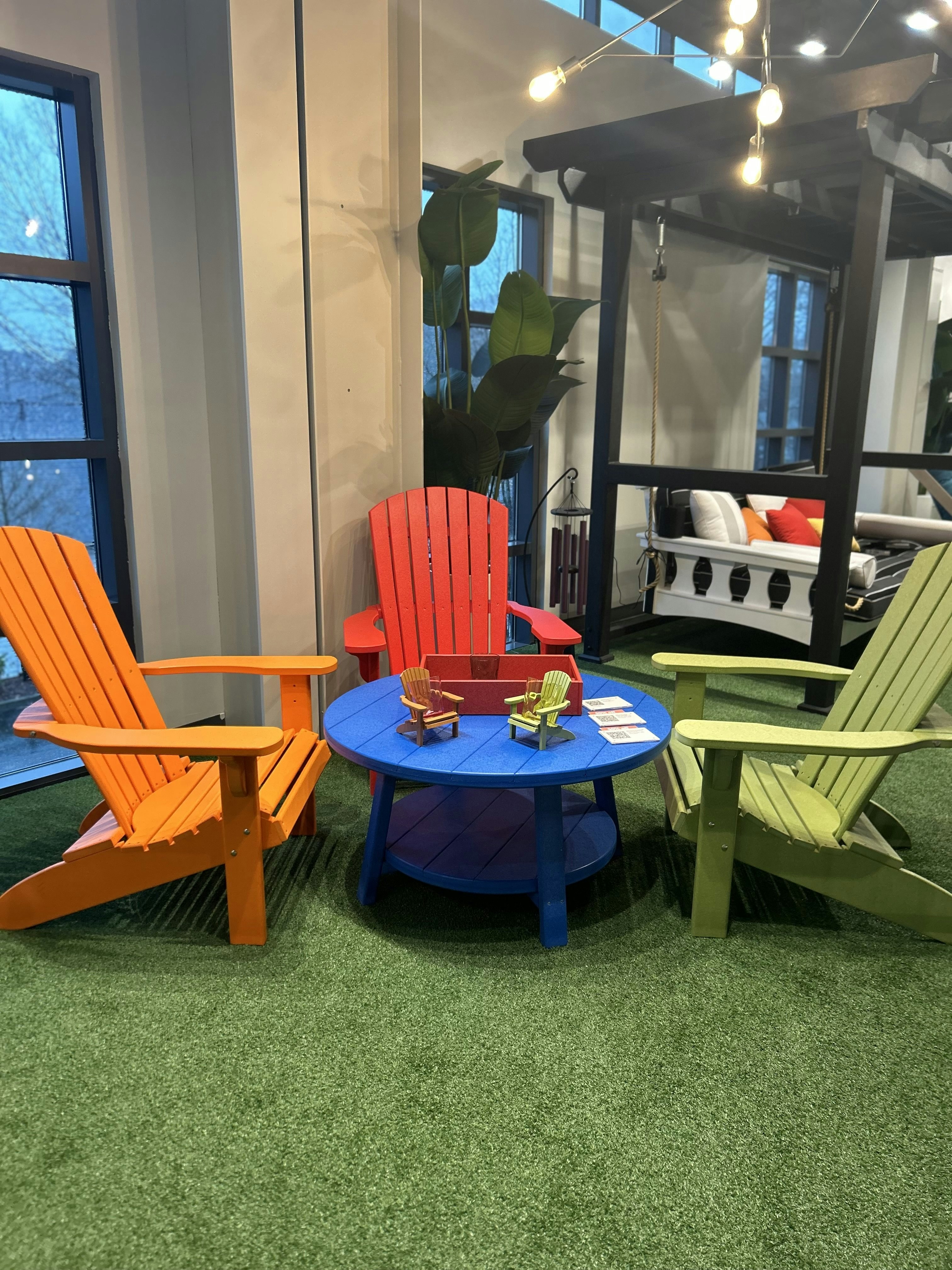 Poly 38" Round 2-Shelf Patio Coffee Table | DutchCrafters