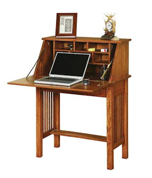 Amish Secretary Desks | Solid Wood Space-Saving Drop-Front Desks