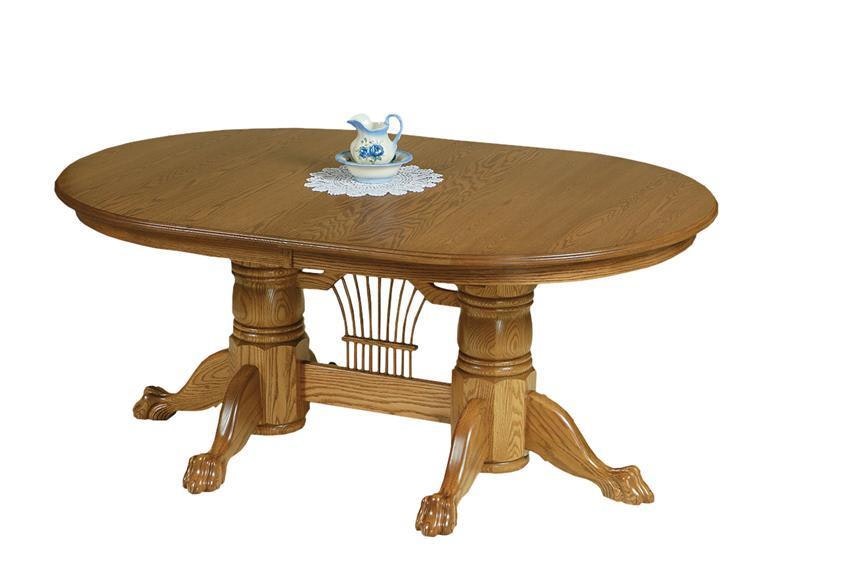 Harvey Solid Wood Double Pedestal Dining Table from DutchCrafters