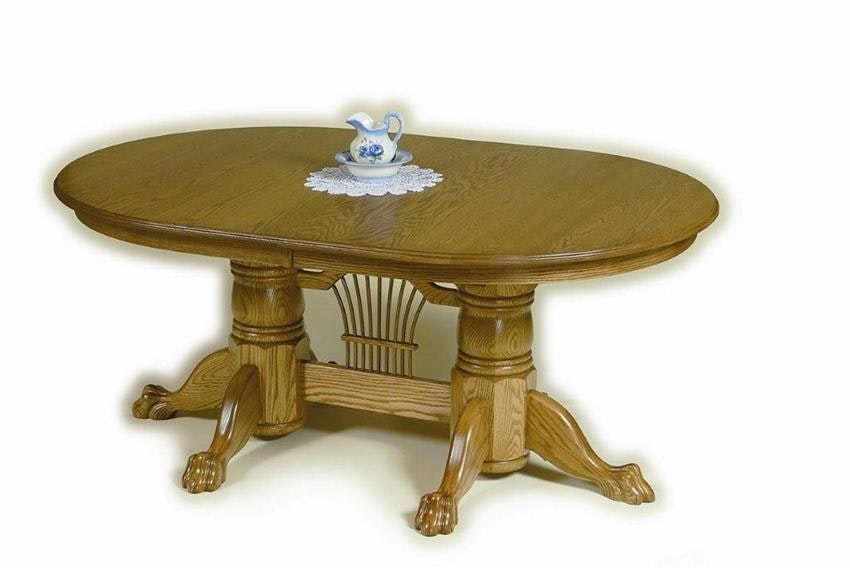 Harvey Solid Wood Double Pedestal Dining Table from DutchCrafters