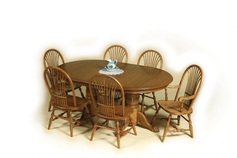 Harvey Solid Wood Double Pedestal Dining Table from DutchCrafters
