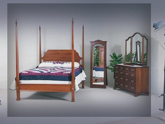 Amish Pencil Post Bed Solid Wood from DutchCrafters Furniture