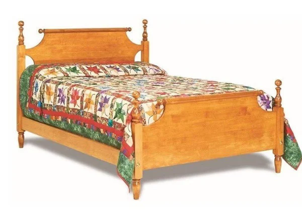 Solid Wood Low Profile Four Poster Bed from DutchCrafters Amish