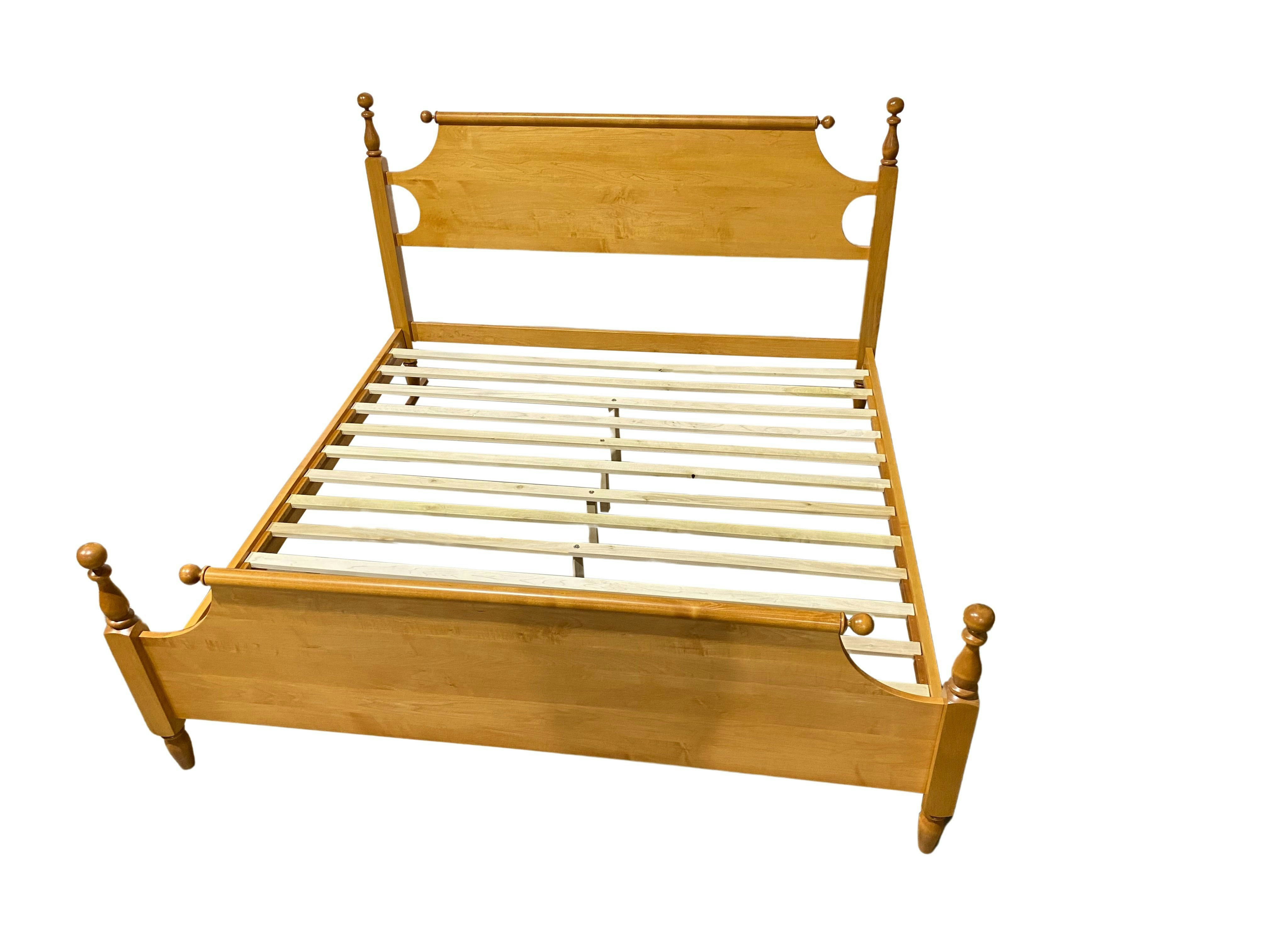 Solid Wood Low Profile Four Poster Bed from DutchCrafters Amish