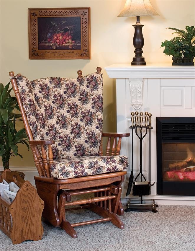 High Back Upholstered Glider from DutchCrafters Amish Furniture