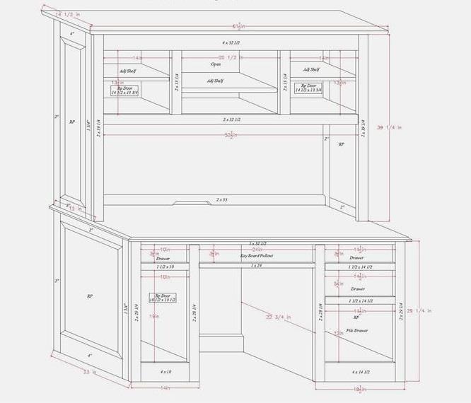 Solid Wood Traditional Computer Desk from DutchCrafters Amish