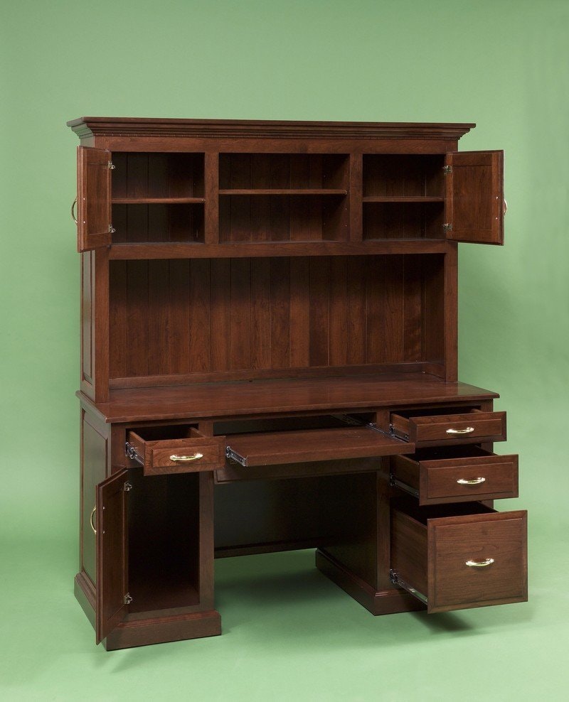 Solid Wood Traditional Computer Desk from DutchCrafters Amish
