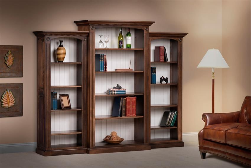 3 Piece Solid Wood Bookcase Wall Unit from DutchCrafters Amish