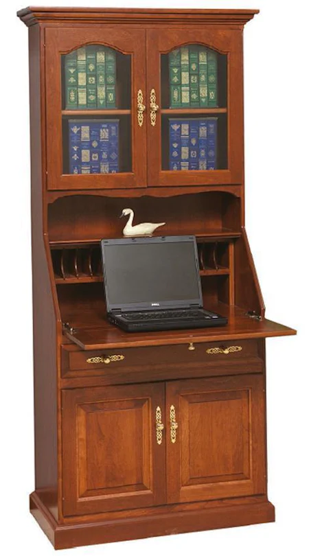 Amish Secretary Desks | Solid Wood Space-Saving Drop-Front Desks