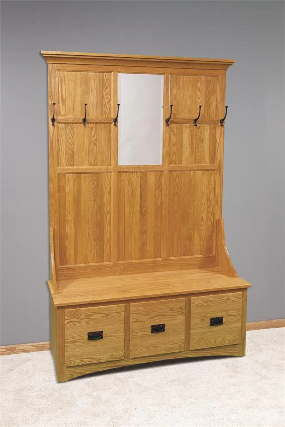 Amish Hall Trees | Solid Wood Entryway Storage