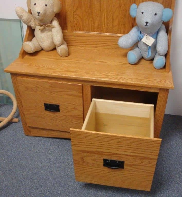 38" Entryway Hall Tree Storage Bench from DutchCrafters Amish