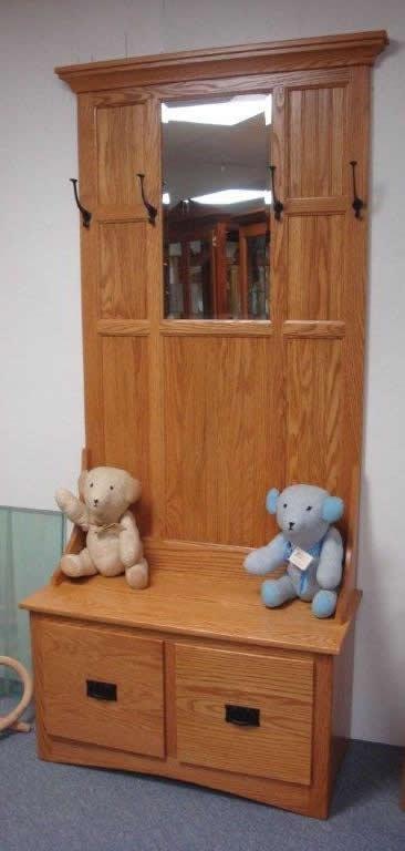 38" Entryway Hall Tree Storage Bench from DutchCrafters Amish