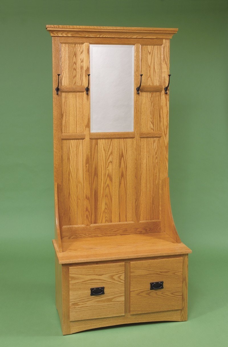 38" Entryway Hall Tree Storage Bench from DutchCrafters Amish