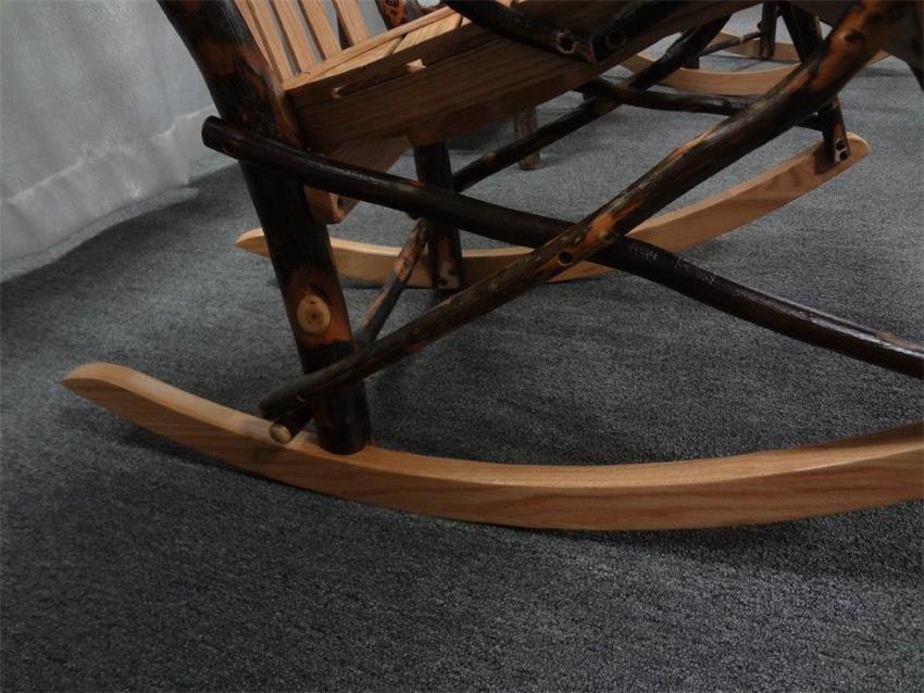 Rustic Hickory Rocker with Optional Footstool | DutchCrafters