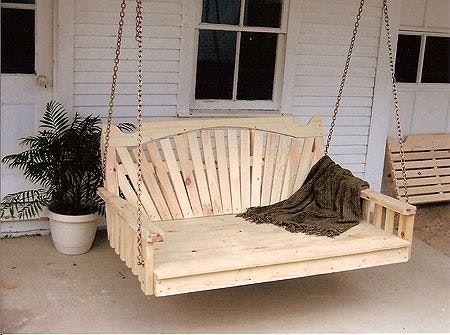 Pine Fan Back Swing Bed by DutchCrafters Amish Furniture