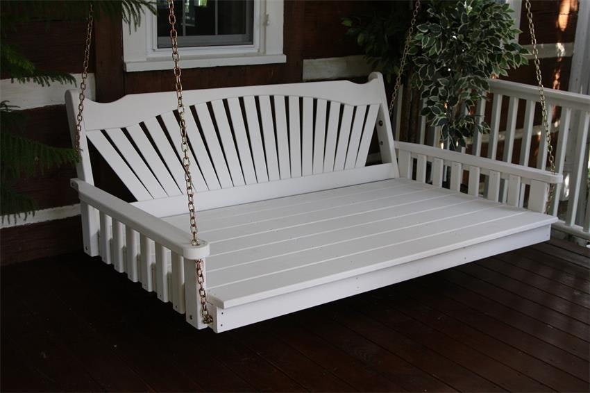 Pine Fan Back Swing Bed by DutchCrafters Amish Furniture